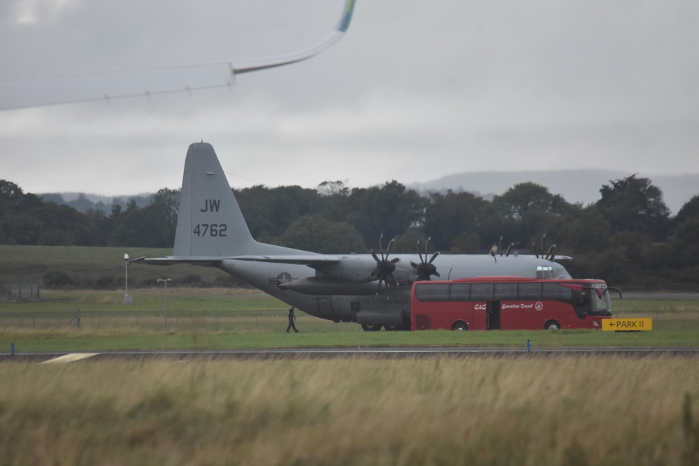 Three US Military Planes at Shannon During our One Hour Peace Vigil ...